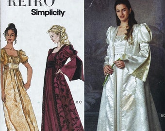 Butterick 6630 - Regency Redingote Coat and Empire Waist Gown With Puff ...