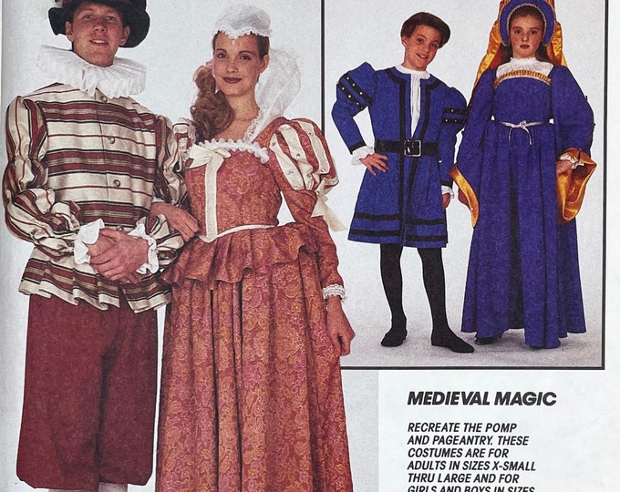 Simplicity 4059 Renaissance Men's Costumes Size XS XL Uncut FF - Etsy