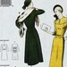 Vogue 9346 Reissued 1940s Yoke Dress Pattern With Starburst Back Size 6 ...