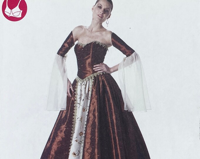 Simplicity 8735 Renaissance off the Shoulder Gown Pattern Size 16-20 38 ...