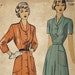 Advance 5055 - 1940s Bib Front Shawl Collar Dress Pattern - Size 20 (38 ...