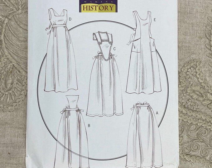 Butterick 5509 Edwardian Victorian Apron Patterns Size S-L - Etsy