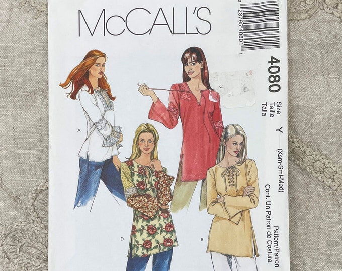 Mccall's 4080 Y2K Front Lacing Bias Cut Blouse Pattern With Trumpet ...
