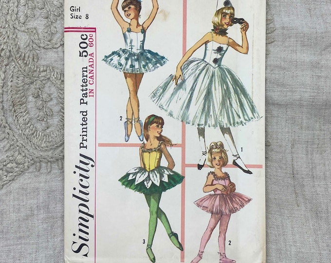 Simplicity 6204 - 1960s Child's Dance and Ballet Costume Pattern With ...