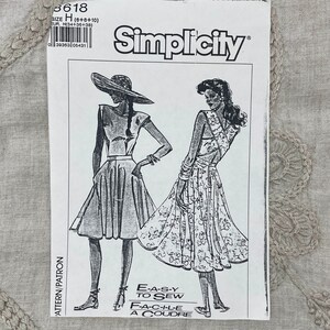 Simplicity 8618 1980s Criss-cross Open Back Sun Dress Pattern Size 6-10 ...