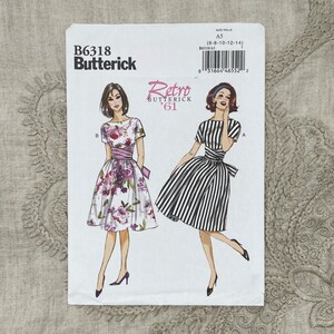 Butterick 6318 - Reissued 1960s Wrapped Waist Dolman Dress Pattern ...