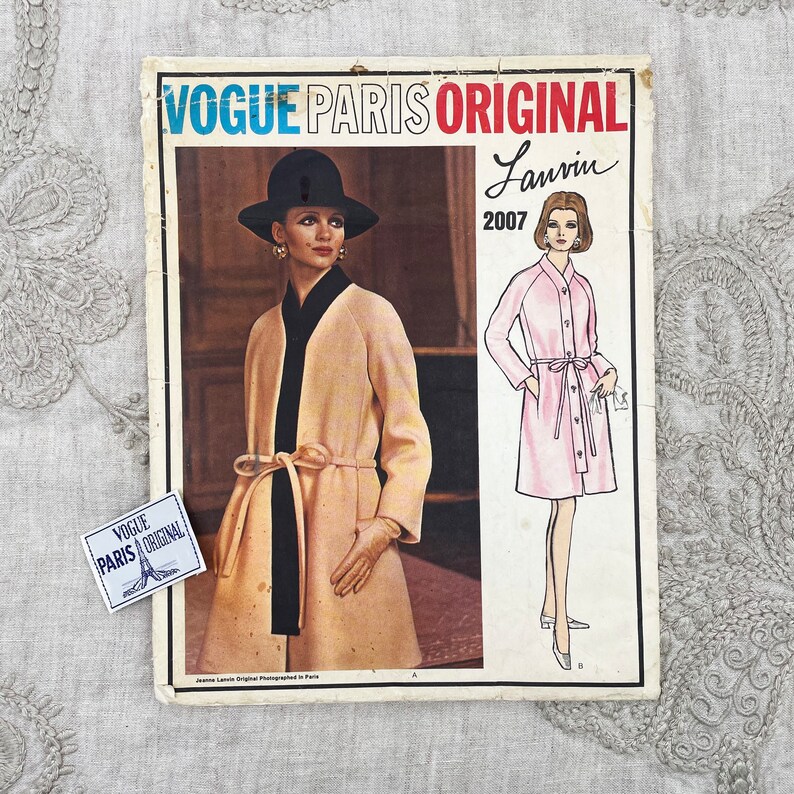 Vogue 2007 - Lanvin 1960s Paris Original A-line Coat Dress Sewing ...