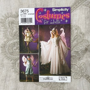 Simplicity 3675 - Fantasy Fairy Costume Pattern With Ophelia Dress ...
