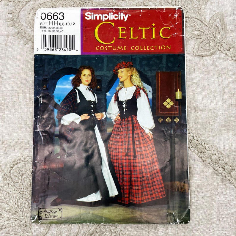 Simplicity 8855 - Scottish Highlander Costume Pattern - Size 6-12 or ...