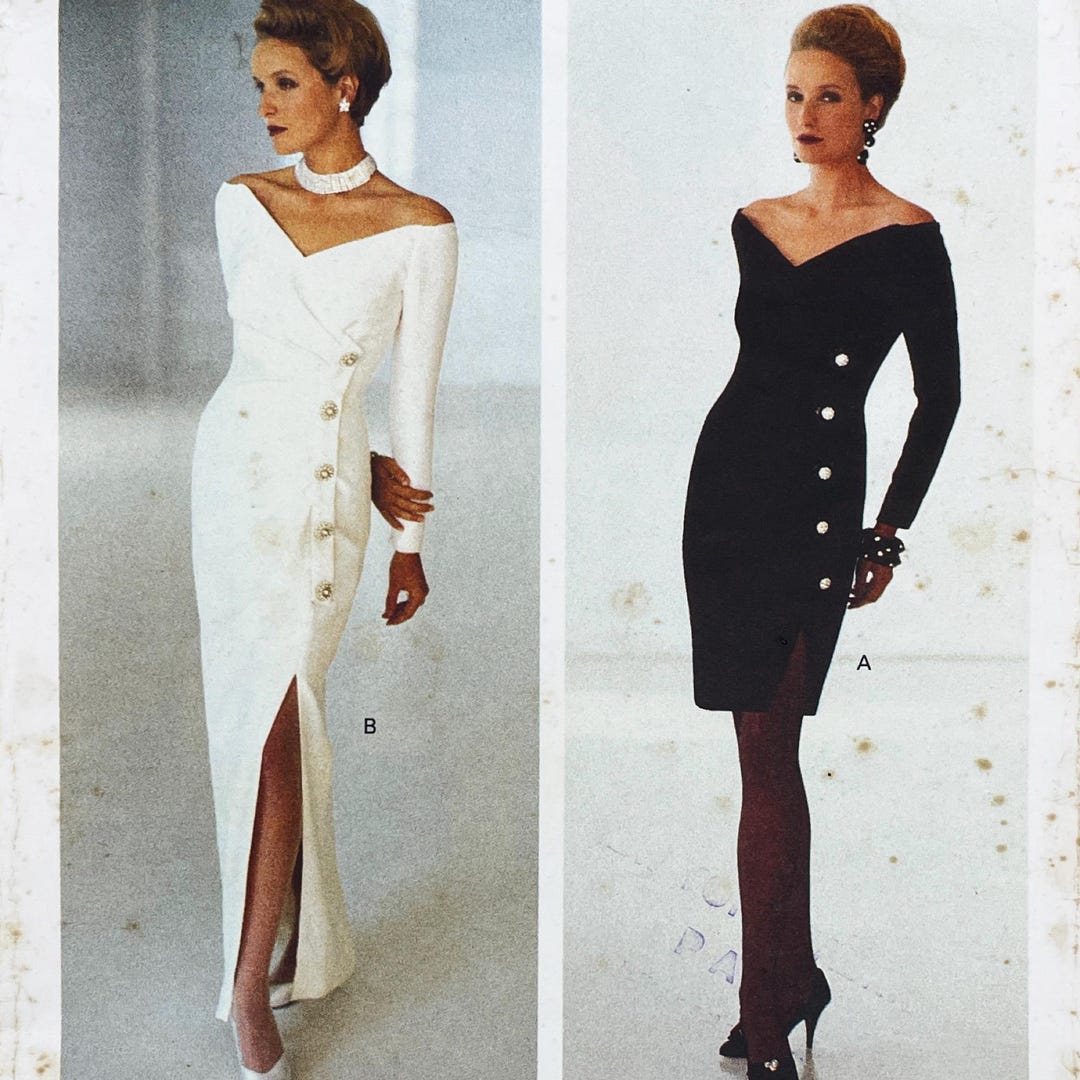 Vogue 2596 - Bellville Sassoon 1990 Elegant Wide V-neck, Mock Wrap ...