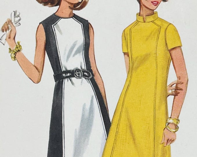 Butterick 3703 - Mary Quant 1960s Scooter Dress Pattern With a Peter ...
