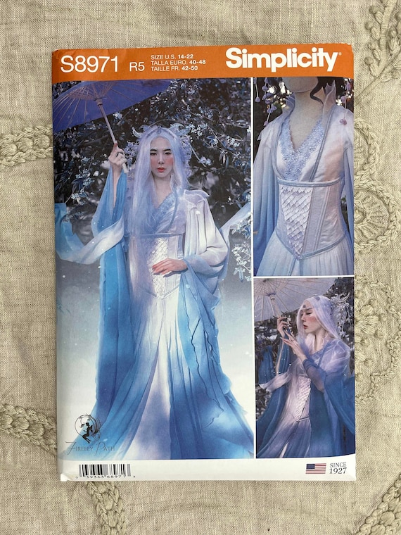 Simplicity 8971 Fantasy Gown With Full Frill Sleeves and - Etsy