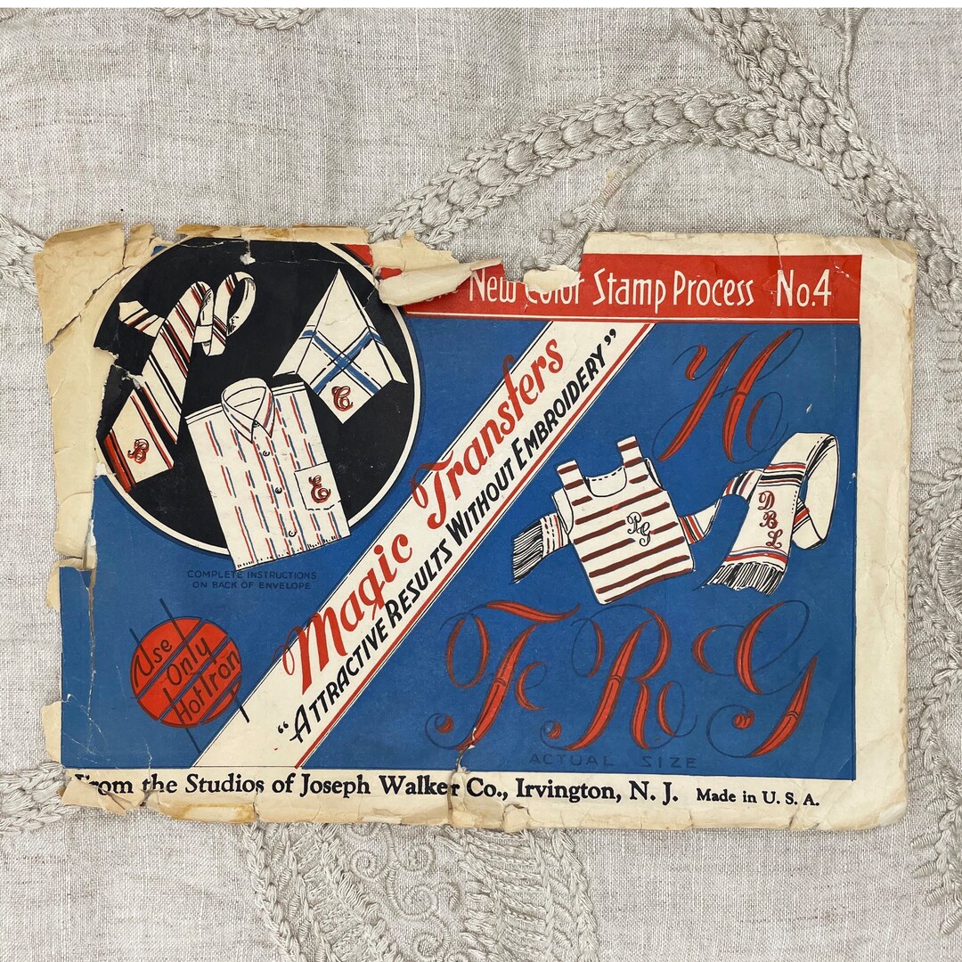 Joseph Walker No. 4 Original 1920s-1930s Monogram Magic - Etsy