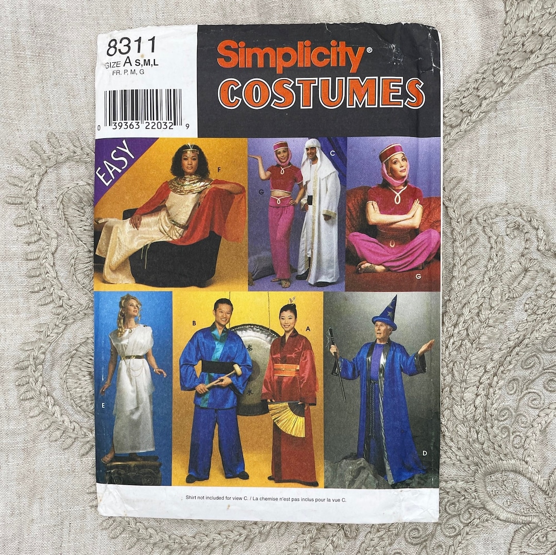 Simplicity 8311 1990s Cleopatra, Goddess, Genie, Wizard and Kimono ...