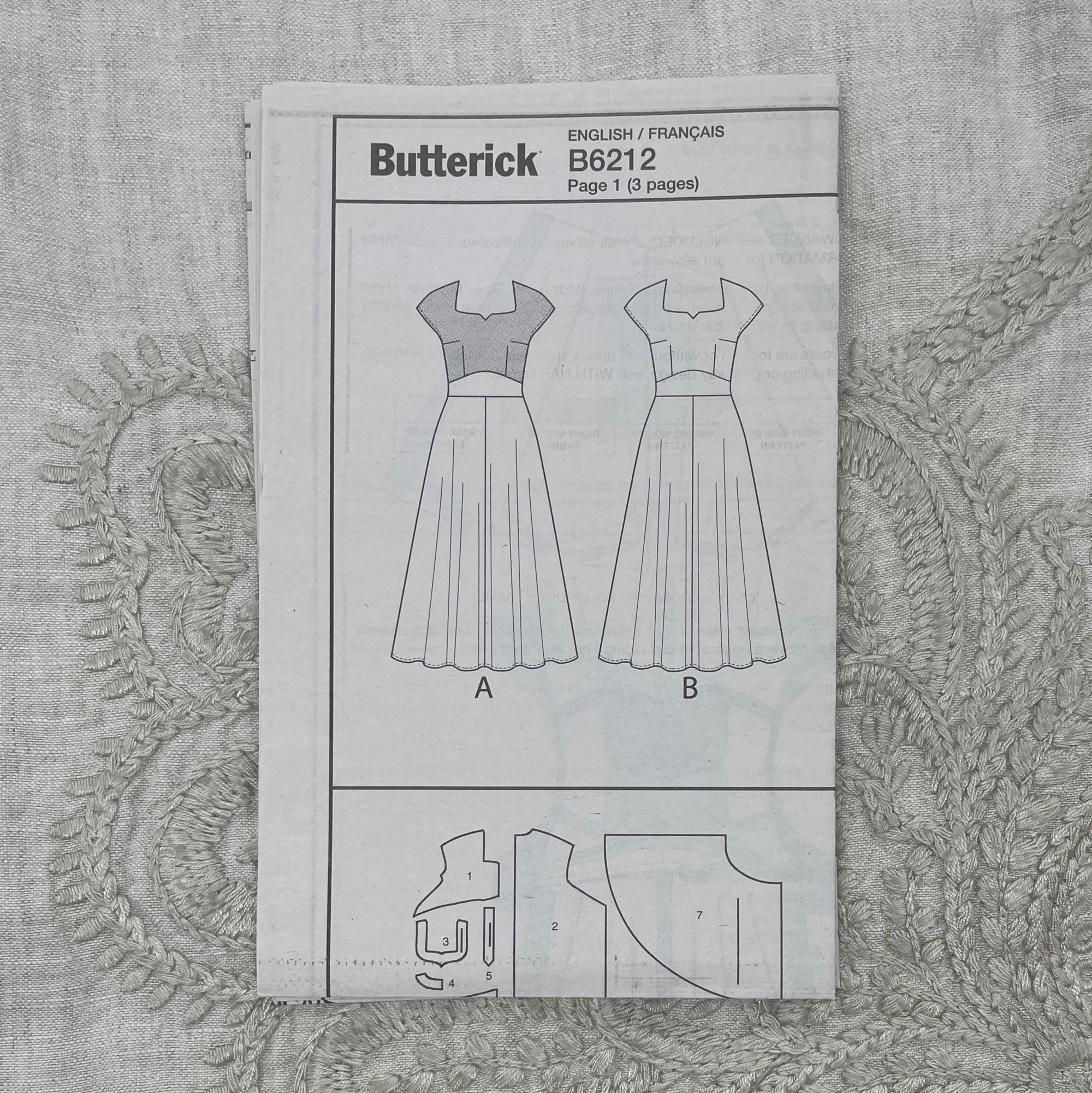 Butterick 6212 - Reissued 1950s Back Wrap Dress Pattern With Midriff ...
