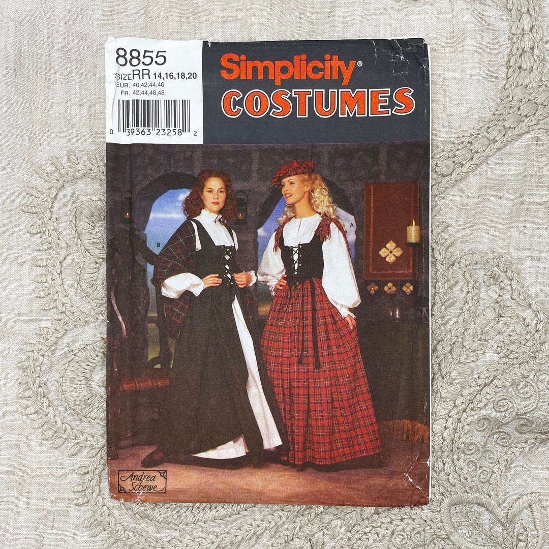 Simplicity 8855 - Scottish Highlander Costume Pattern - Size 14-20 (36 ...