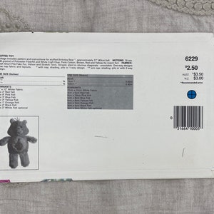Butterick 6229 - 1980s Care Bears Birthday Bear Sewing Pattern - 17 ...