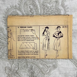 Simplicity 3692 - Rare 1950's Zig-zag Dress With Detachable Bow Trim ...