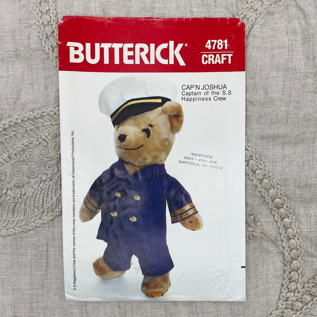 Butterick 4781 1980s Cap'n Joshua Captain of the S.S. Happiness Crew ...