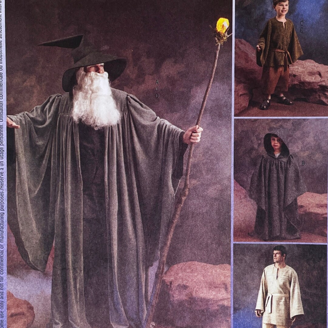 Mccall's 3789 - Adult Witch and Wizard Costume Pattern - Size S-XL (34-48") - Uncut (FF) - Etsy