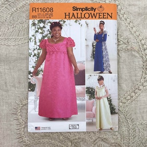 Simplicity 9502 Regency Empire Gowns and Spencer Pattern Size 10-18 or ...