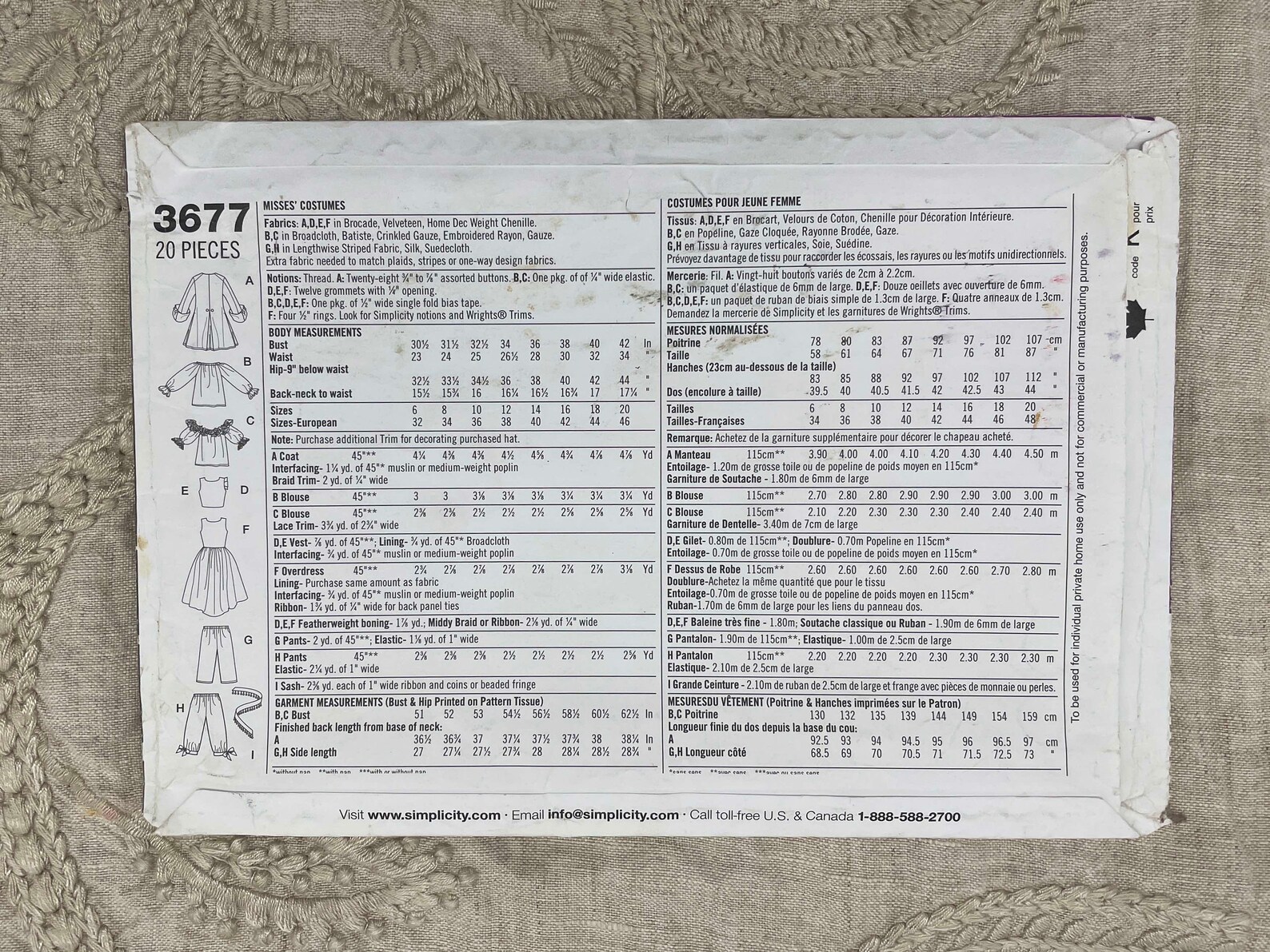 Simplicity 3677 Women's Pirate Costume Pattern Size - Etsy