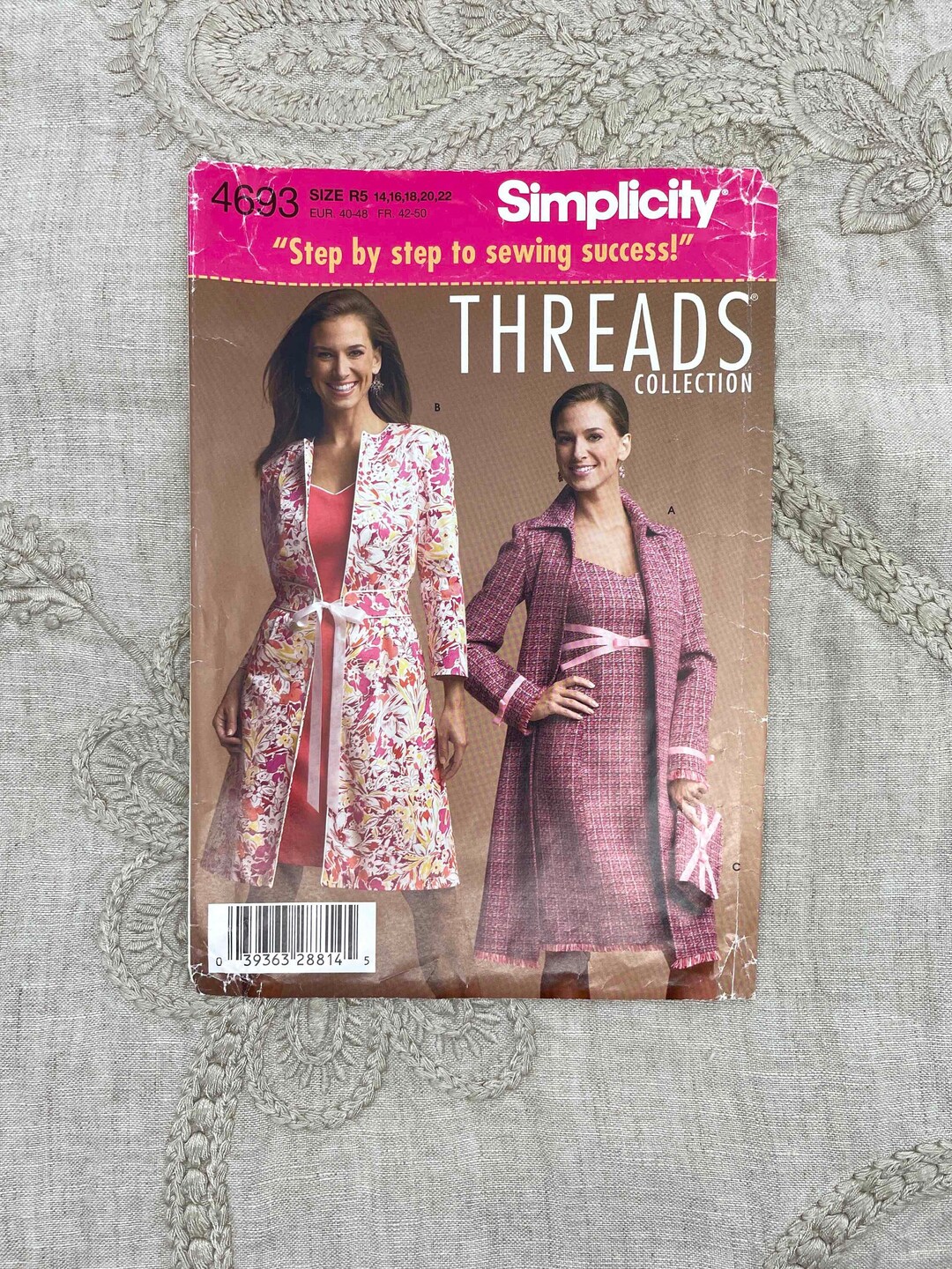 Simplicity 4693 Threads Collection Sweetheart Sheath Dress Etsy