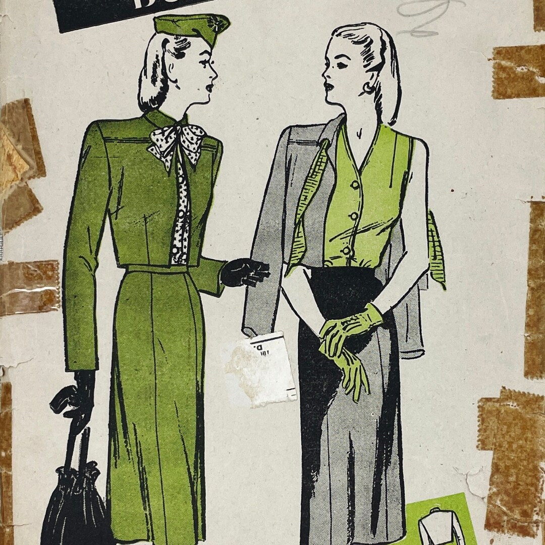 Butterick 3349 1940s Bolero Suit and Blouse Pattern Size 16 34 Factory ...