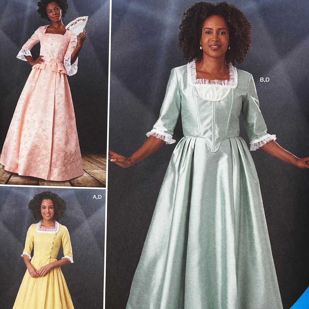 Simplicity 9251 - Colonial Era, Revolutionary War Gown Pattern - Size 6 ...