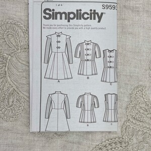 Simplicity 9593 - Mens' Medieval Style Costume Pattern - Chest 38-44 or ...