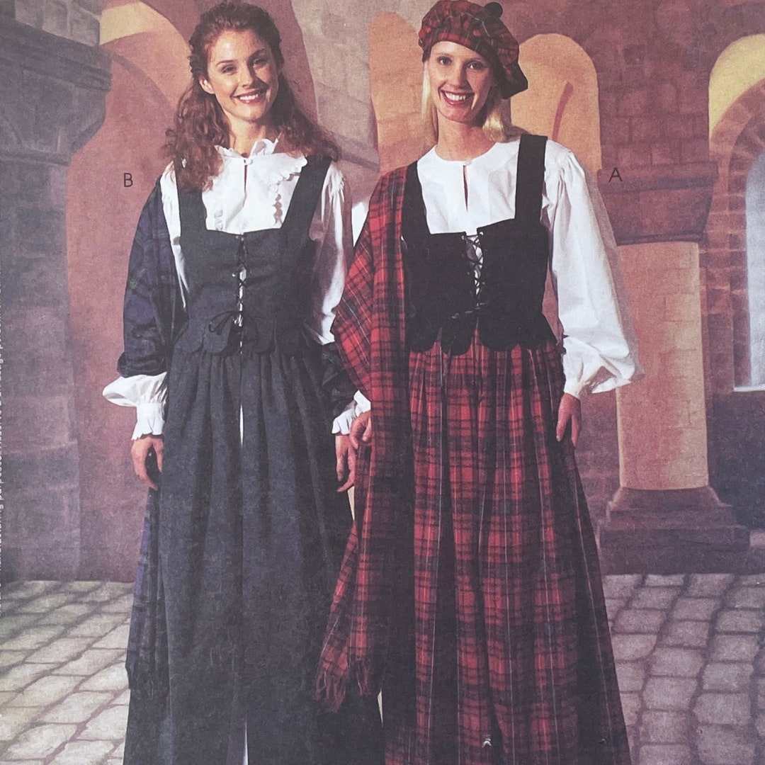 Mccall's 2938 Scottish Highlander Skirt, Lace-up Bodice, Blouse, Hat ...