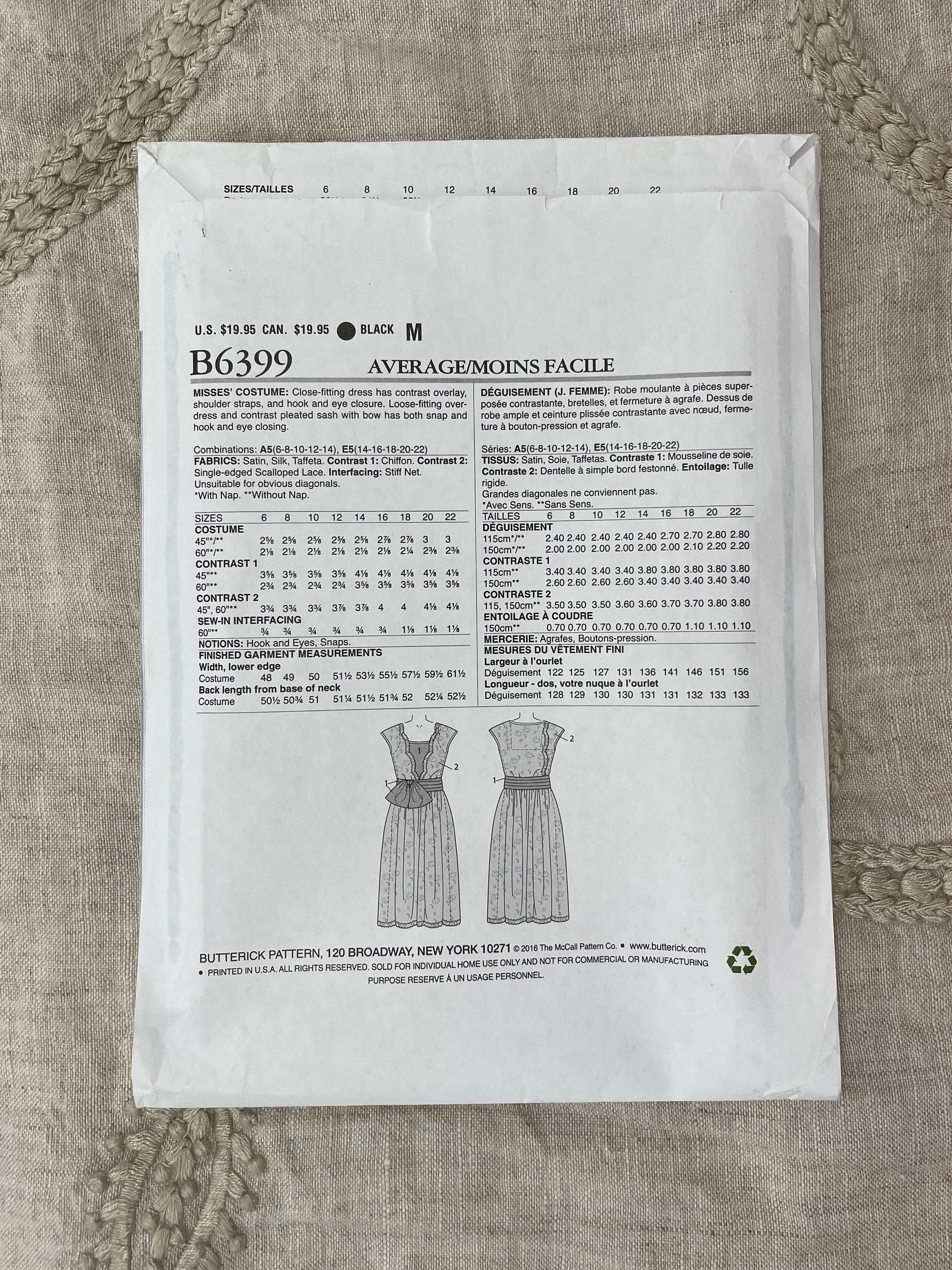 Butterick 6399 Flapper Drop-waist Lace Dress Size 6-14 or - Etsy