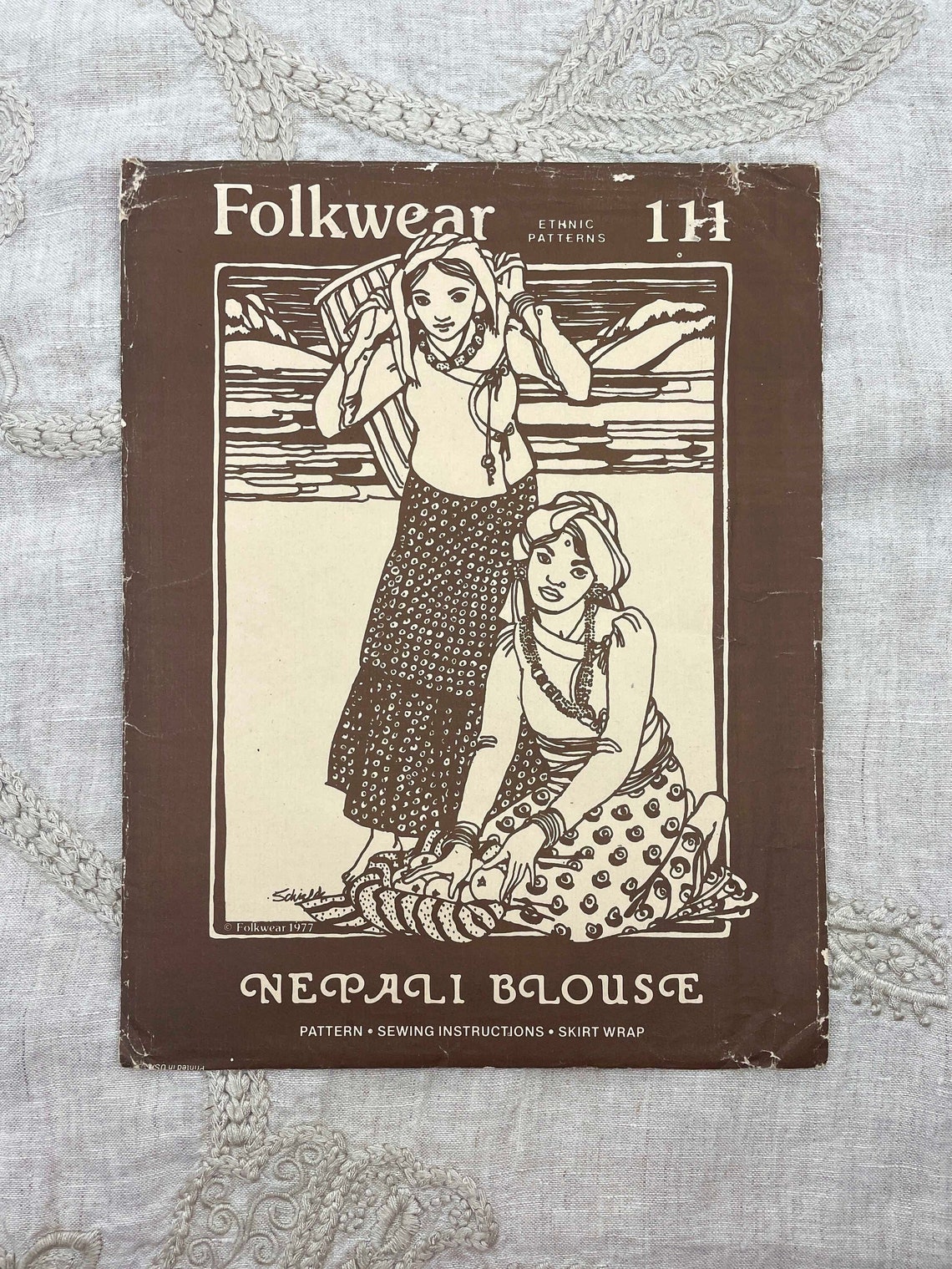 Folkwear 111 - Nepali Blouse Sewing Pattern - Size S-L (31.5-36 ...