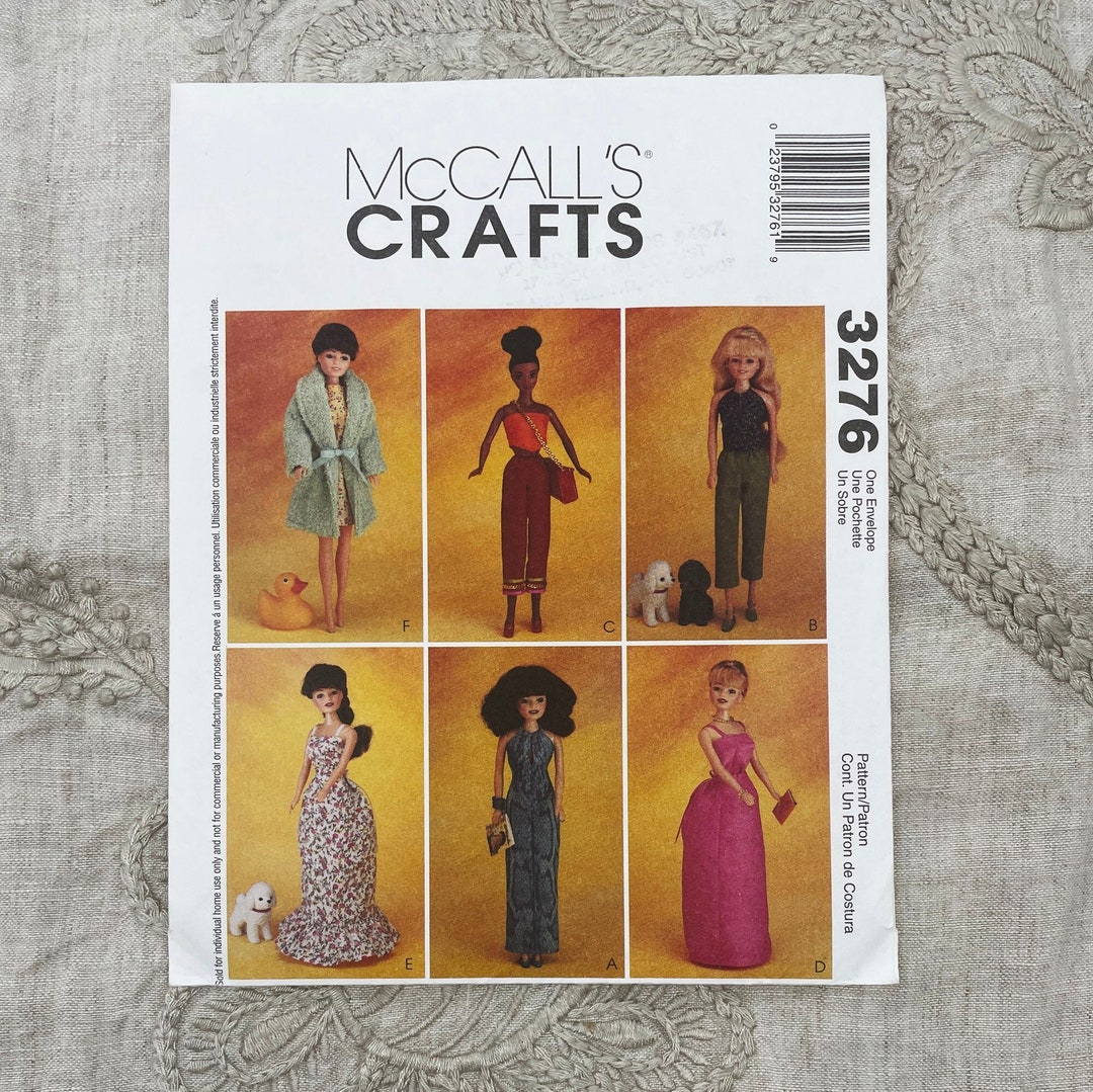 Mccall's 3276 - Y2K Wardrobe Pattern for 11 1/2" Fashion Dolls - Cut - Etsy