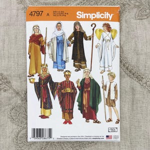 Simplcity 4797 - Children's Biblical Robe and Tunic Nativity Costumes ...