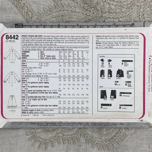 Simplicity 8442 - 1970s Gunne Sax Style Romantic Skirt and Blouse ...