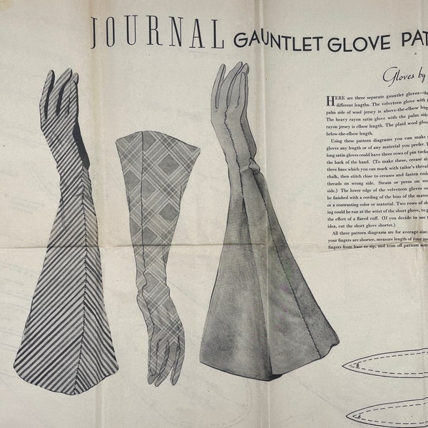 Gauntlet Glove Pattern - Etsy