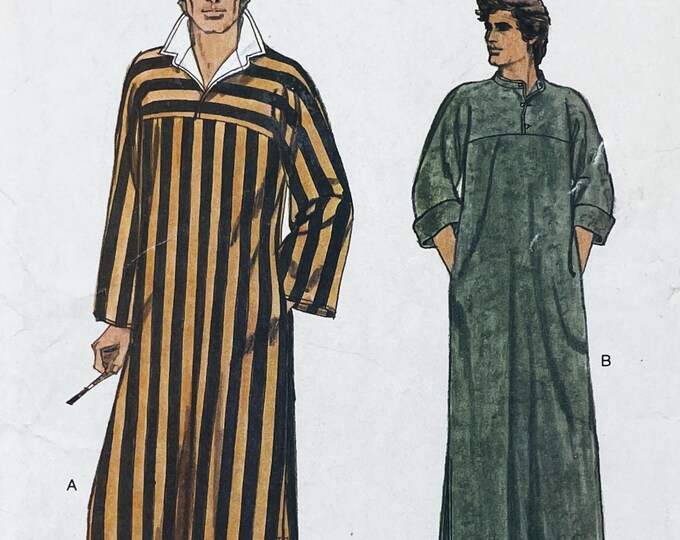 Vogue 7255 - (missing Pocket) 1970s Men's Loose Fitting Caftan Pattern ...
