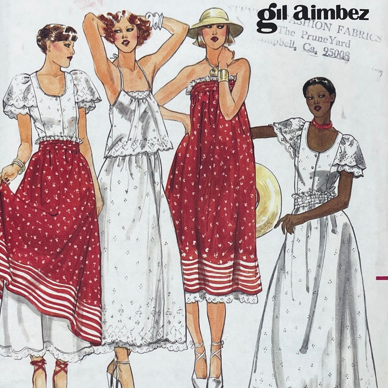Butterick 5387 - Gil Aimbez 1970s Top, Blouse and Skirt Sewing Pattern ...