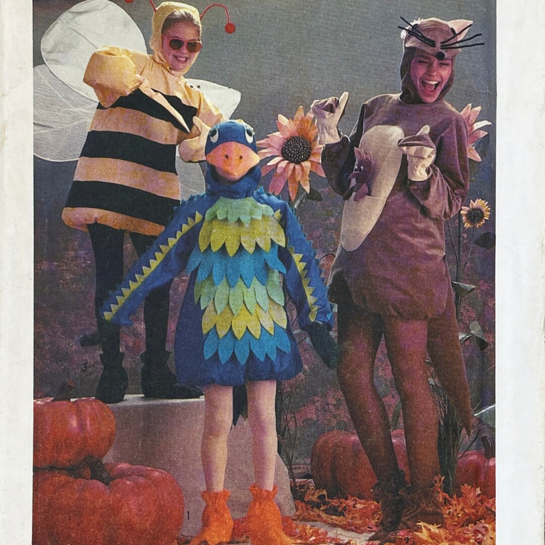Simplicity 6671 1980s Youth Bumble Bee, Bird and Kangaroo Costume ...