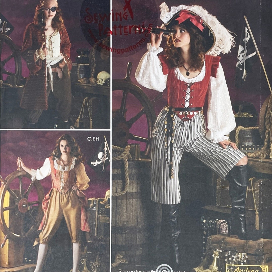 Simplicity 3677 - Women's Pirate Costume Pattern - Size 6-12 (30.5-34") - Uncut (FF) - Etsy