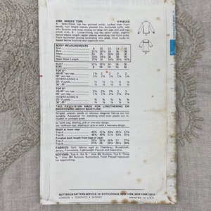 Butterick 4390 Jane Tise 1970s Sailor Collar Tunic Pattern With ...