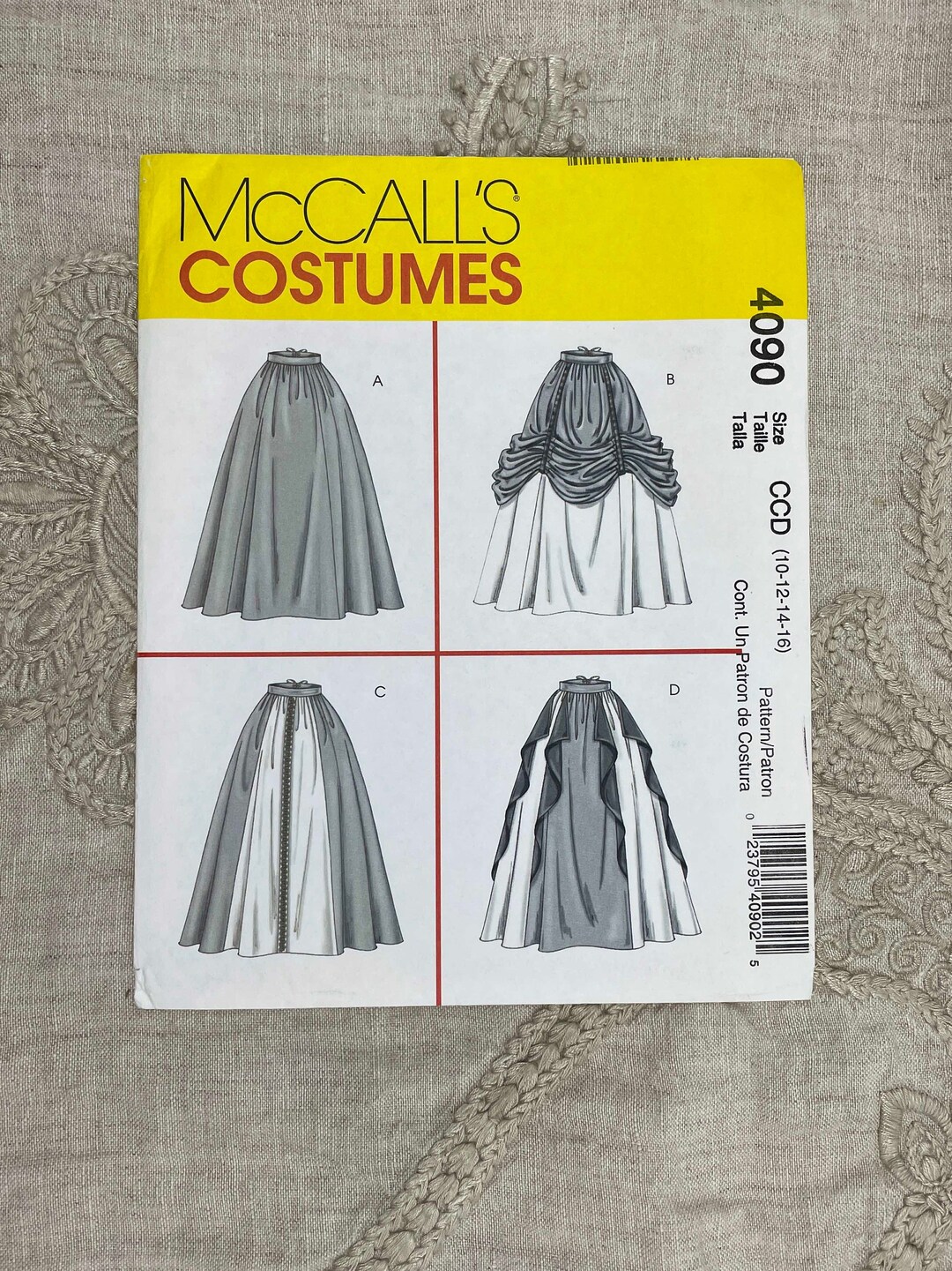 Mccall's 4090 Renaissance Skirt Pattern Size 10-16 or - Etsy