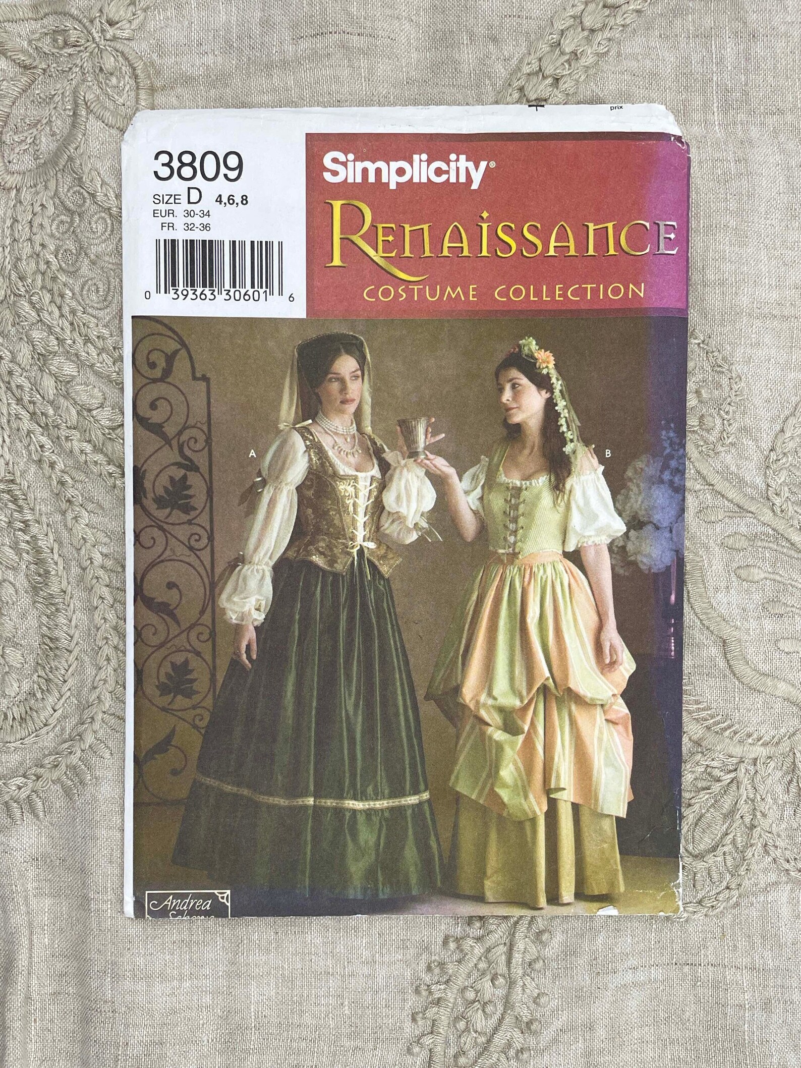Simplicity 3809 Renaissance Costumes Pattern Size 4-8 - Etsy