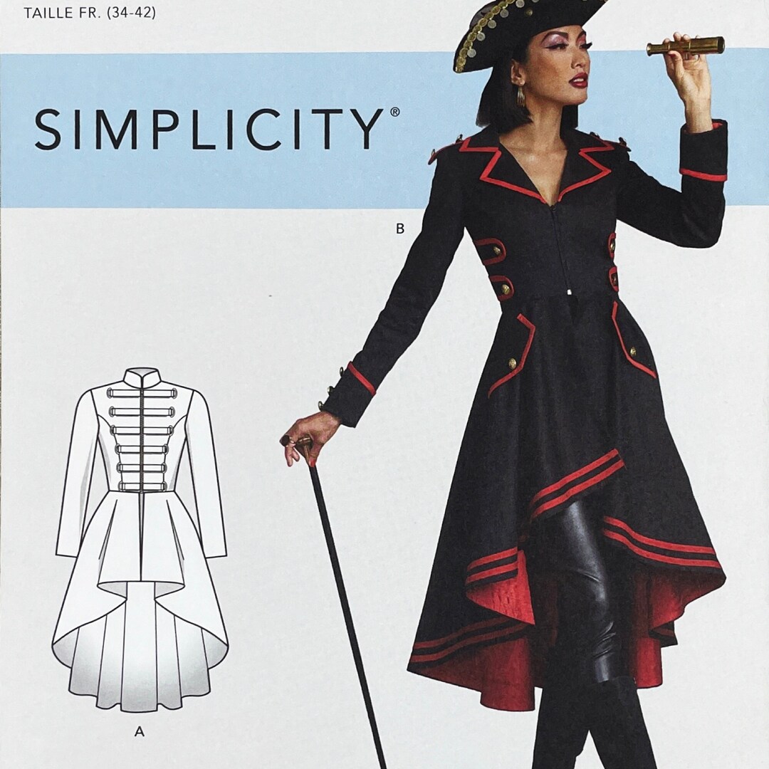 Simplicity 9086 - Steampunk Pirate Coat Pattern - Size 6-14 (30.5-36 ...