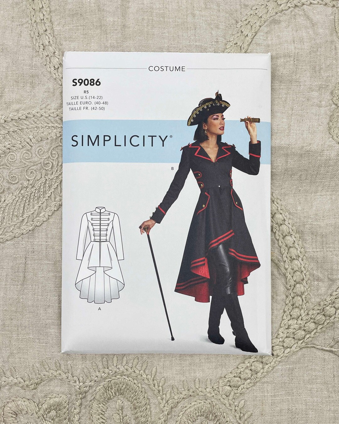 Simplicity 9086 Steampunk Pirate Coat Pattern Size 6-14 or - Etsy