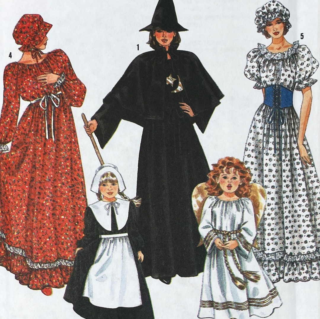 Simplicity 9982 - Prairie Dress With Bonnet, Quaker, Witch and Angel ...