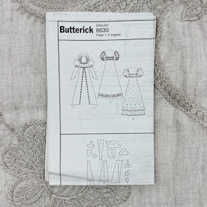 Butterick 6630 - Regency Redingote Coat and Empire Waist Gown With Puff ...