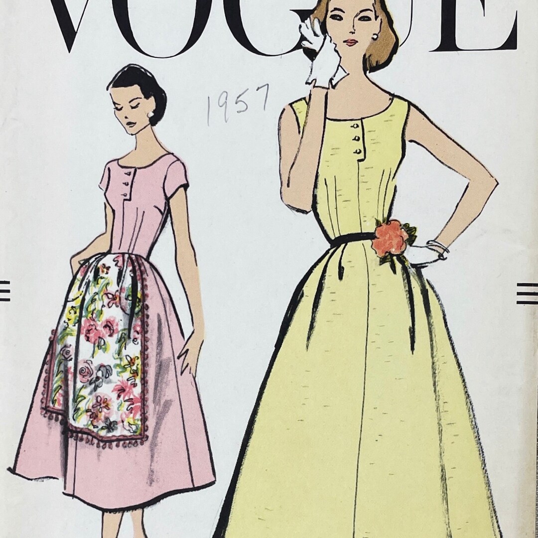 Vogue 9156 1950s Apron Dress Pattern Size 10 31 Uncut FF - Etsy