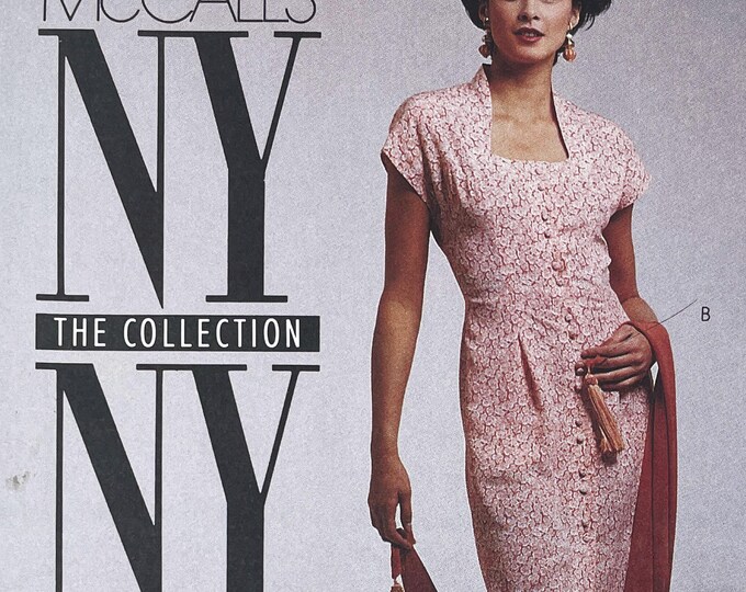 Mccall's 4800 - NY NY Collection 1990 Queen Anne Neckline, Draped Back ...